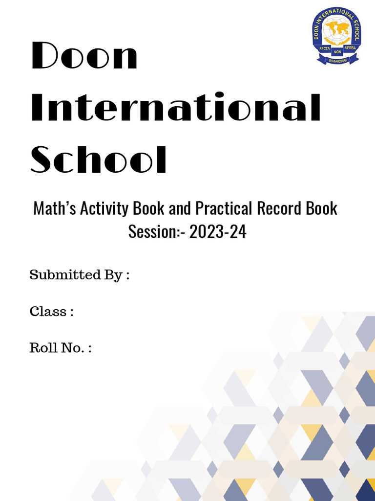 Maths Cover Page | PDF