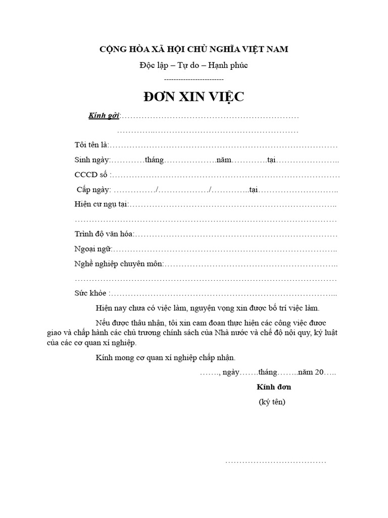 Don Xin Viec | PDF