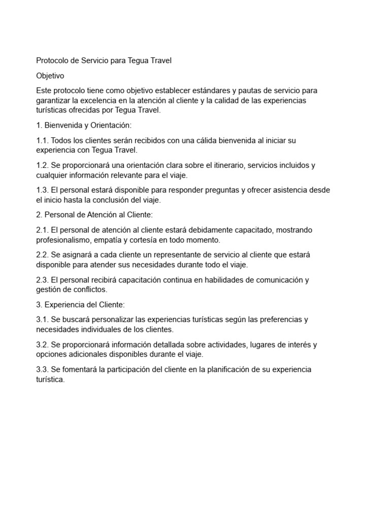 Protocolo de Servicio | PDF