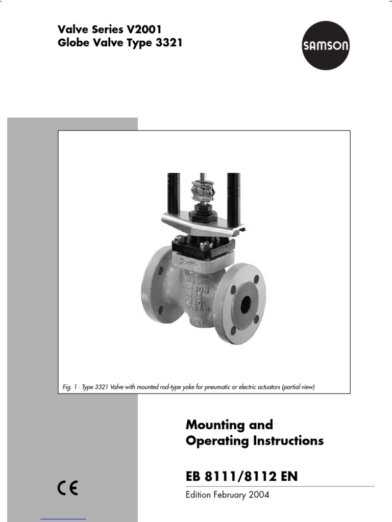 Samson-3321-Pierwotnie Zainstalowany | PDF | Valve | Machines