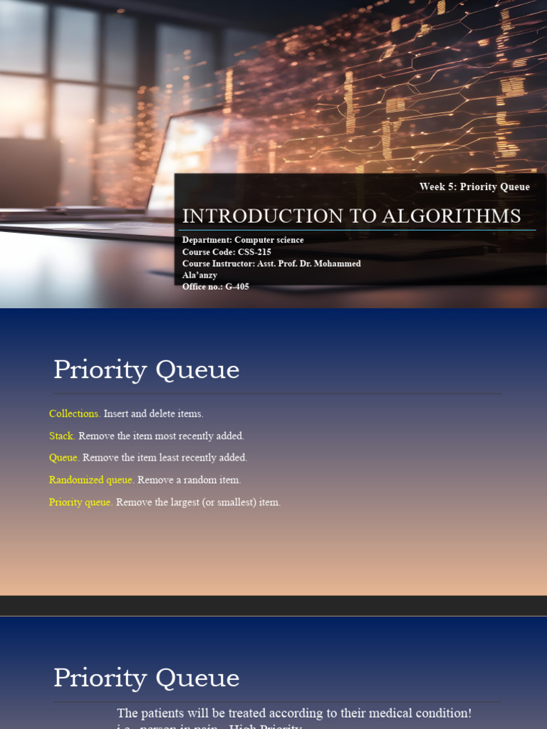 W5priorityqueue Pdf Queue Abstract Data Type Theoretical Computer Science
