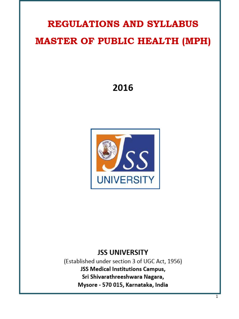 MPH CURRICULUM-Revised 2016 | PDF | Public Health | Thesis