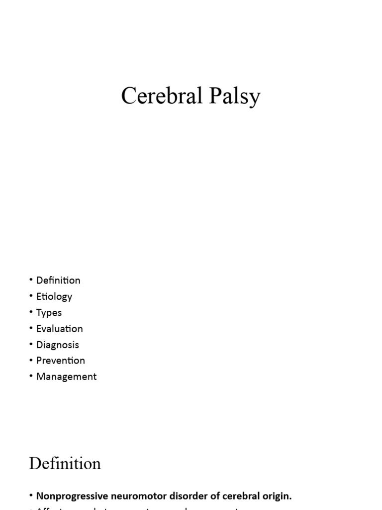 Cerebral Palsy | PDF | Cerebral Palsy | Human Diseases And Disorders