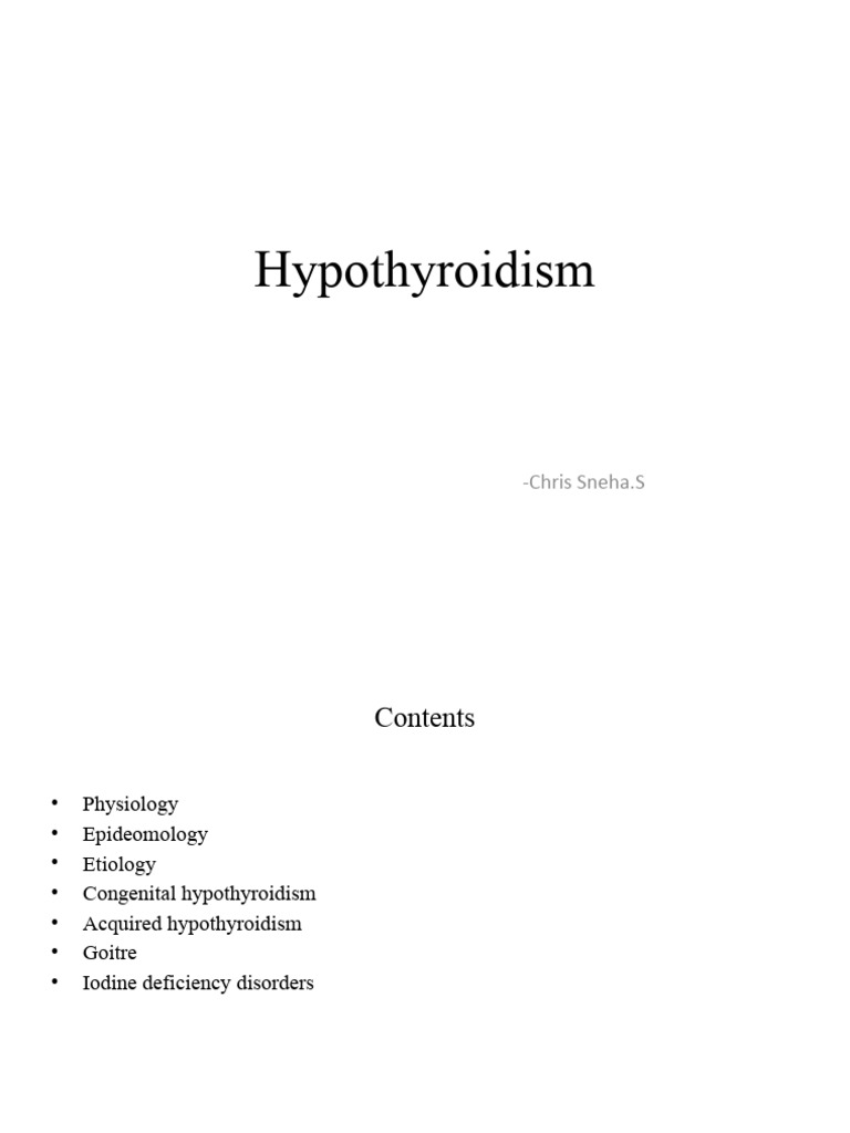 Hypothyroidism | PDF | Hypothyroidism | Thyroid Stimulating Hormone