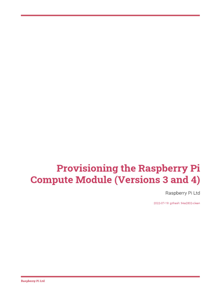 Using The Compute Module Provisioner | PDF | Raspberry Pi | Booting