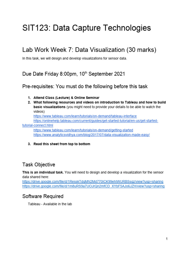 Lab Work Week 7 Data Visualisation Specification Pdf Computing