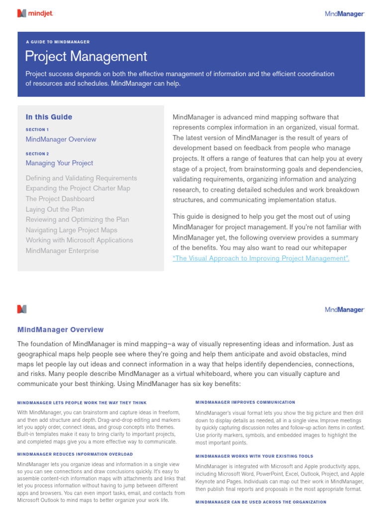 Managing Projects With MindManager User Guide | Download Free PDF ...