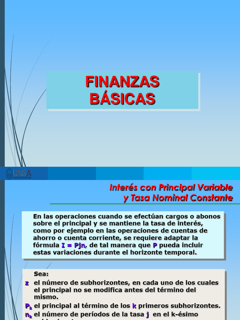 Interés Simple con Principal Variable | PDF | Ecuaciones | Distribución ...