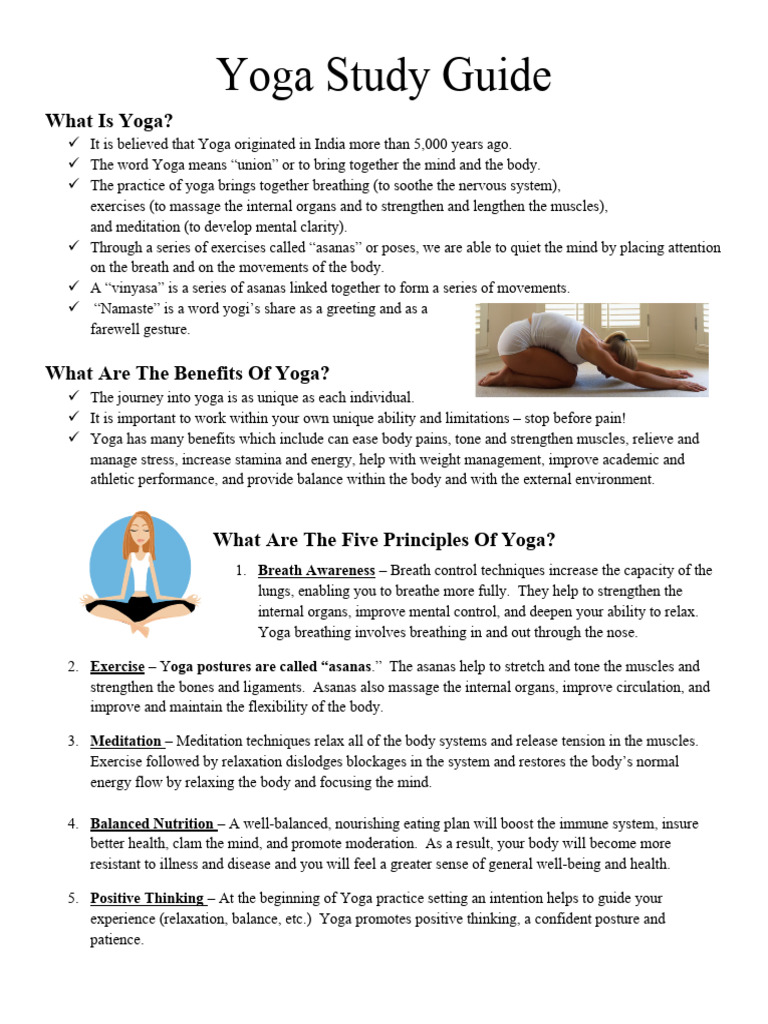 Yoga Study Guide | PDF | Asana | Yoga