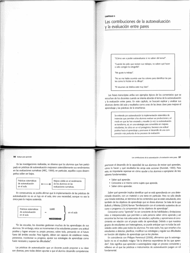 Anijovich - Evaluar para Aprender - Cap. 3 | PDF