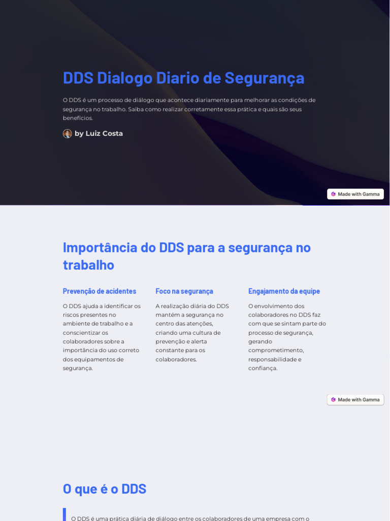 Dds Dialogo Diario De Seguranca Pdf
