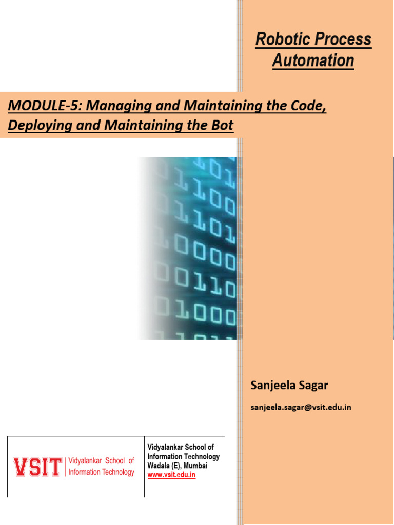 RPA Unit 5 DC | PDF | Automation | Computer File