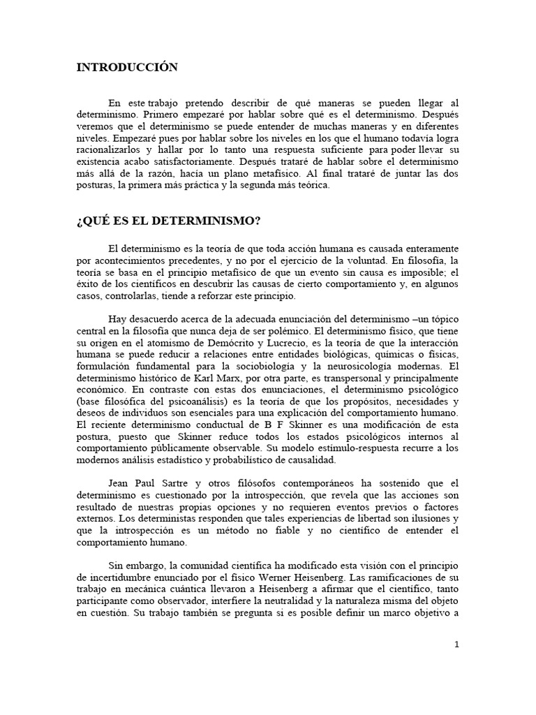 Explorando el Predeterminismo y Libertad | PDF | Determinismo | Pensamiento