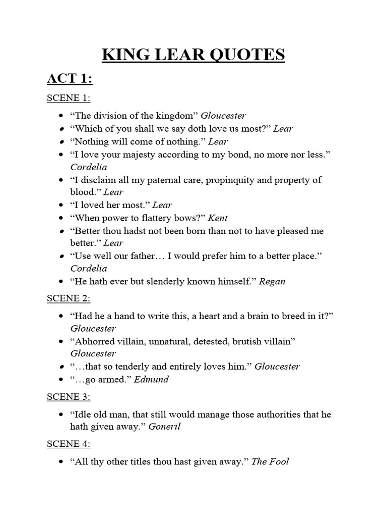 Quotes Act 1,2,3 | PDF