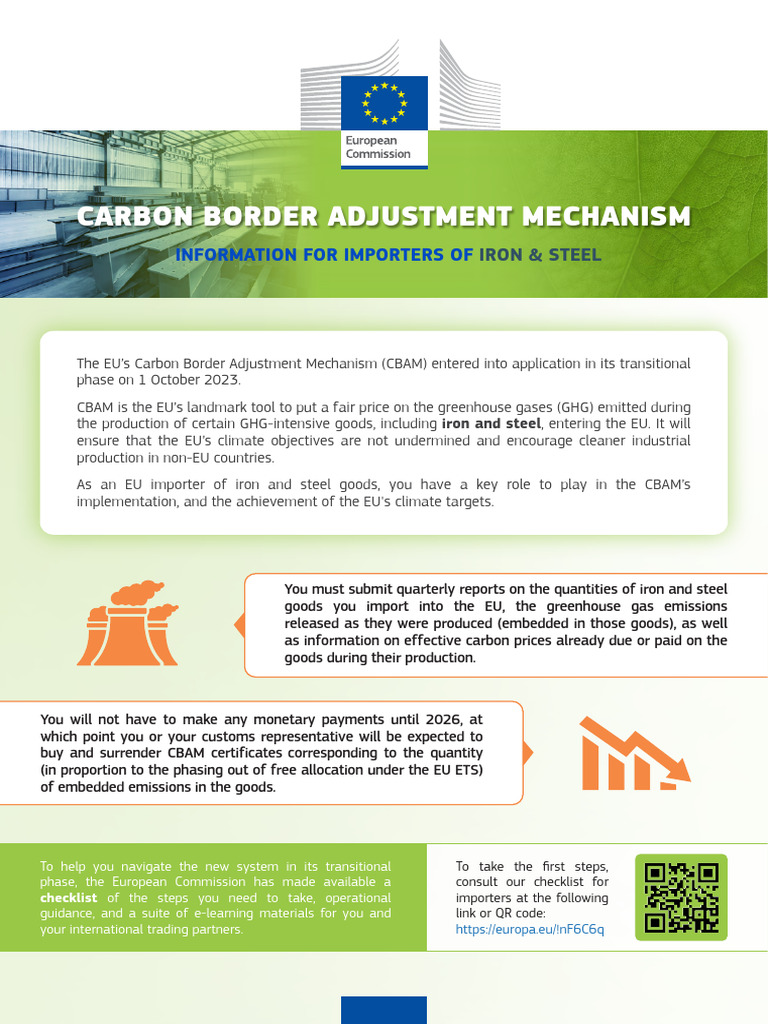 CBAM Compliance for Iron & Steel Importers | PDF | European Union ...