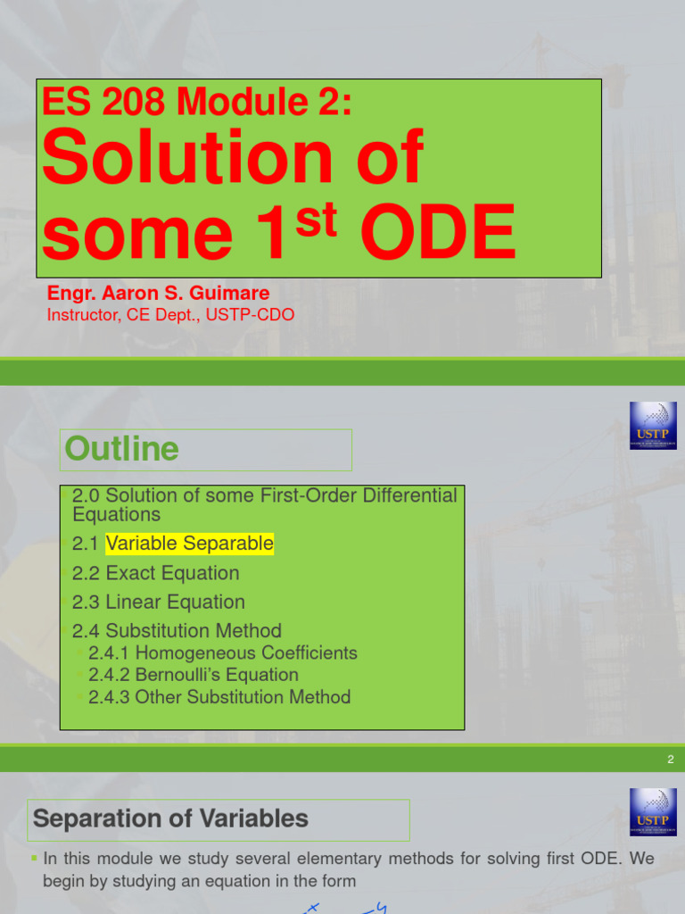 Variable Separable | PDF