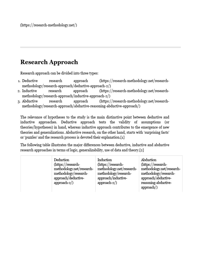 1.4 Research Approach | PDF | Inductive Reasoning | Methodology
