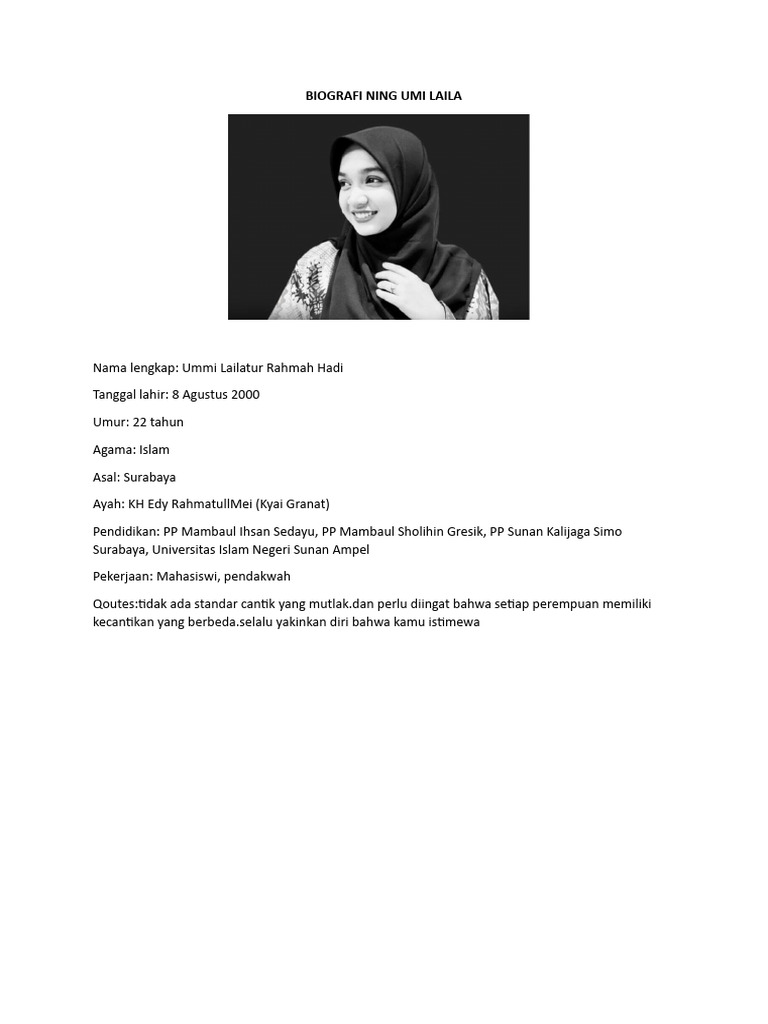 Biografi Umi Laila | PDF