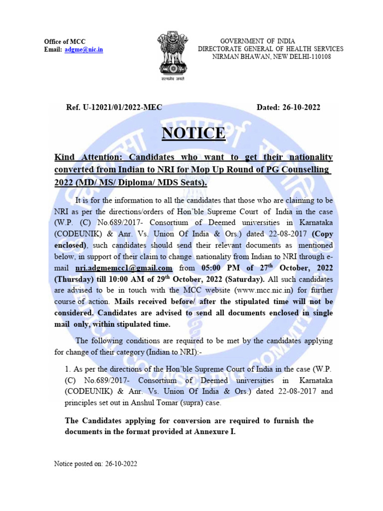 INDIAN To NRI Conversion | PDF | Notary Public