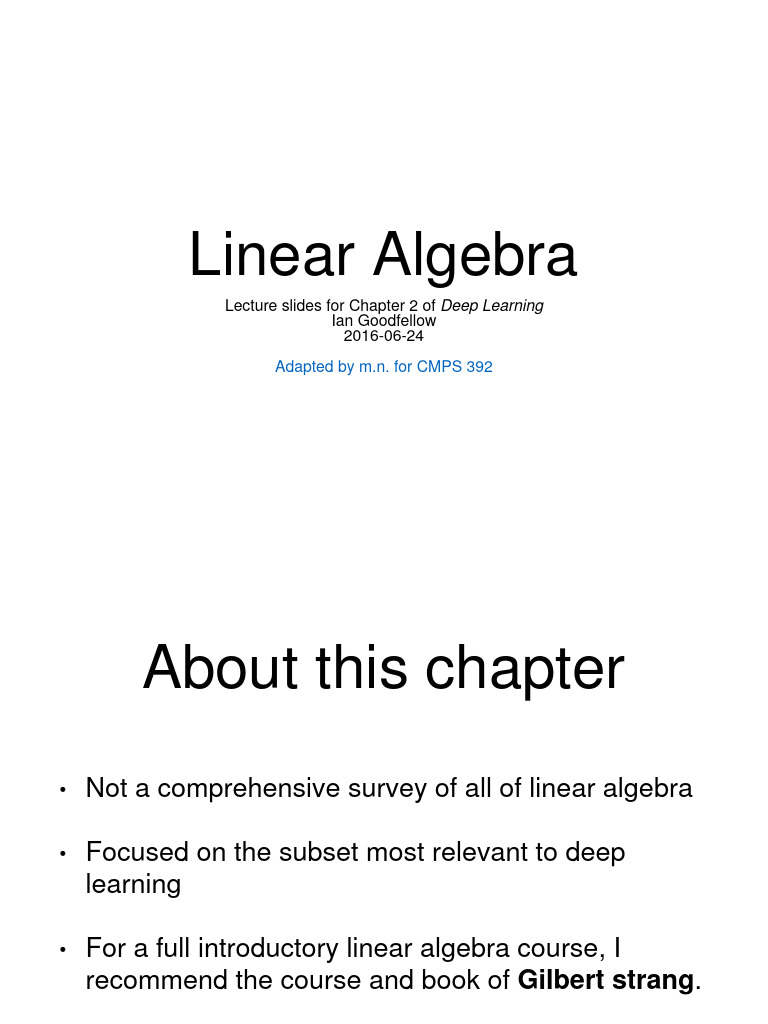 02_linear_algebra | PDF | Matrix (Mathematics) | Eigenvalues And ... 02_linear_algebra | PDF | Matrix (Mathematics) | Eigenvalues And ...