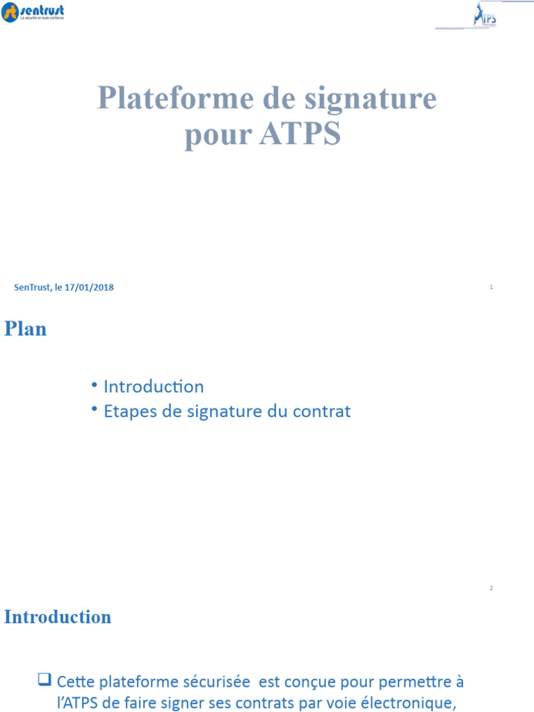 Plateforme de Signature Pour ATPS2 | PDF | Informatique | Technologies de l'information et de la ...