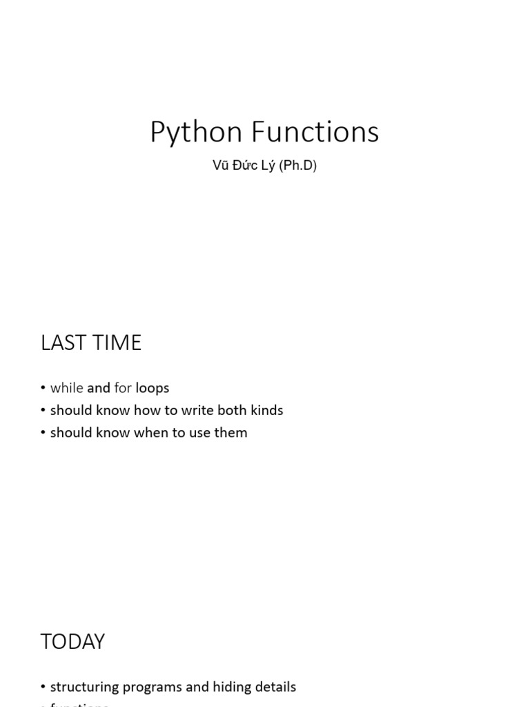 Functions | PDF | Parameter (Computer Programming) | Variable (Computer Science)