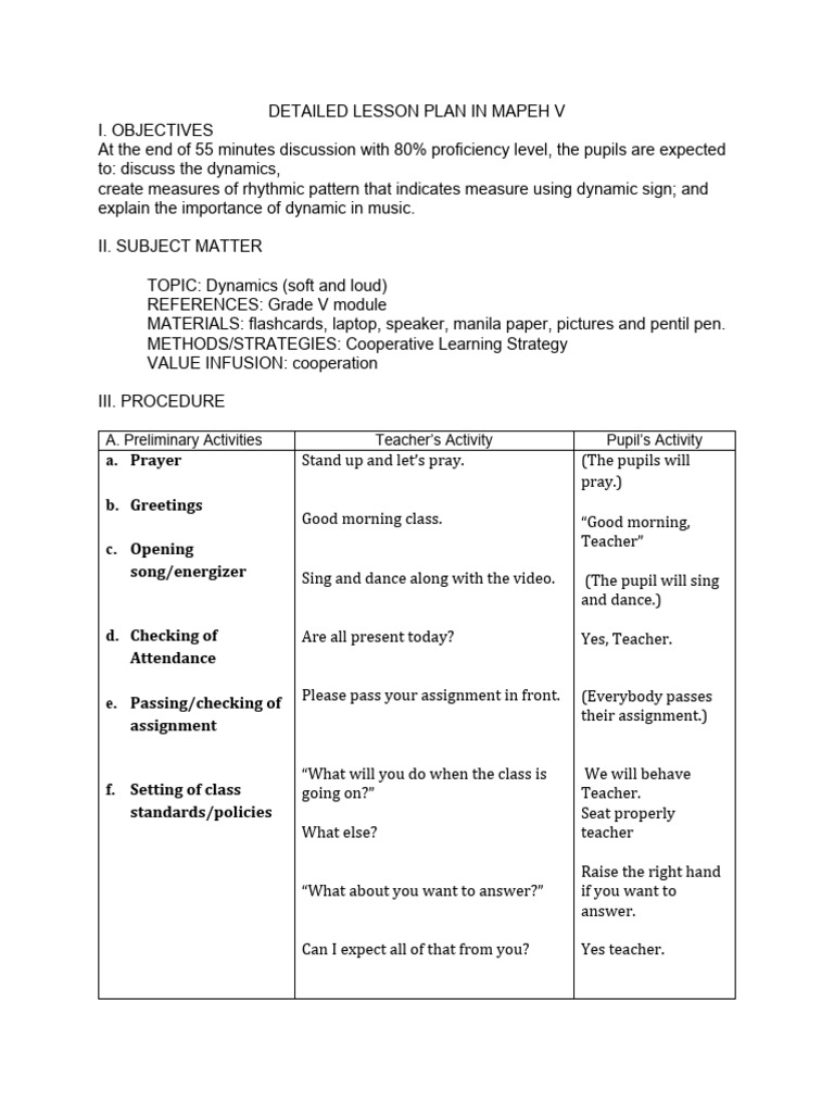 Rhythm DLP | PDF | Rhythm | Lesson Plan