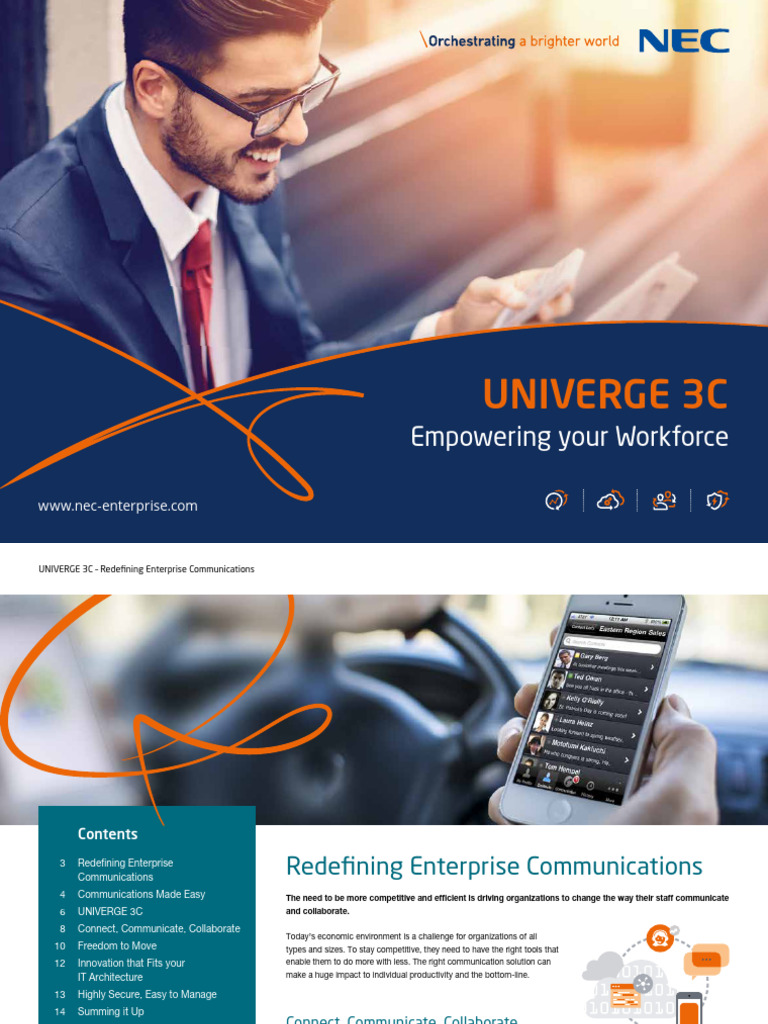 3c Brochure Nec Univerge Eng | PDF | Computer Network | Cloud Computing