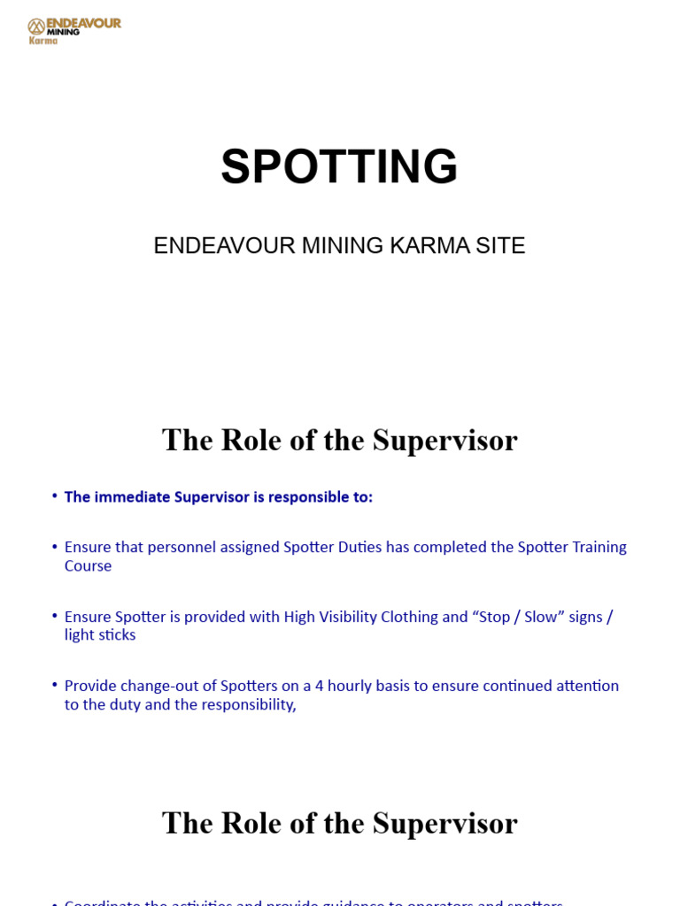 Karma Spotter Training Eng | PDF | Traffic | Sniper