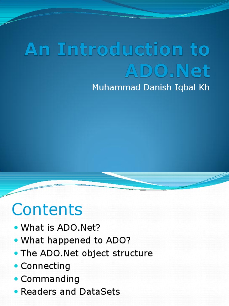 Intro To | PDF | Component Object Model | Active X Data Objects