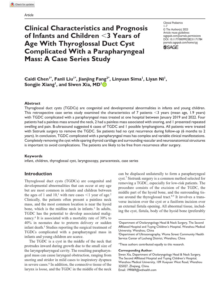 Chen Et Al 2023 Clinical Characteristics and Prognosis of Infants and ... Chen Et Al 2023 Clinical Characteristics and Prognosis of Infants and ...