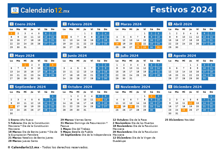 Festivos 2024 | PDF | Observancias