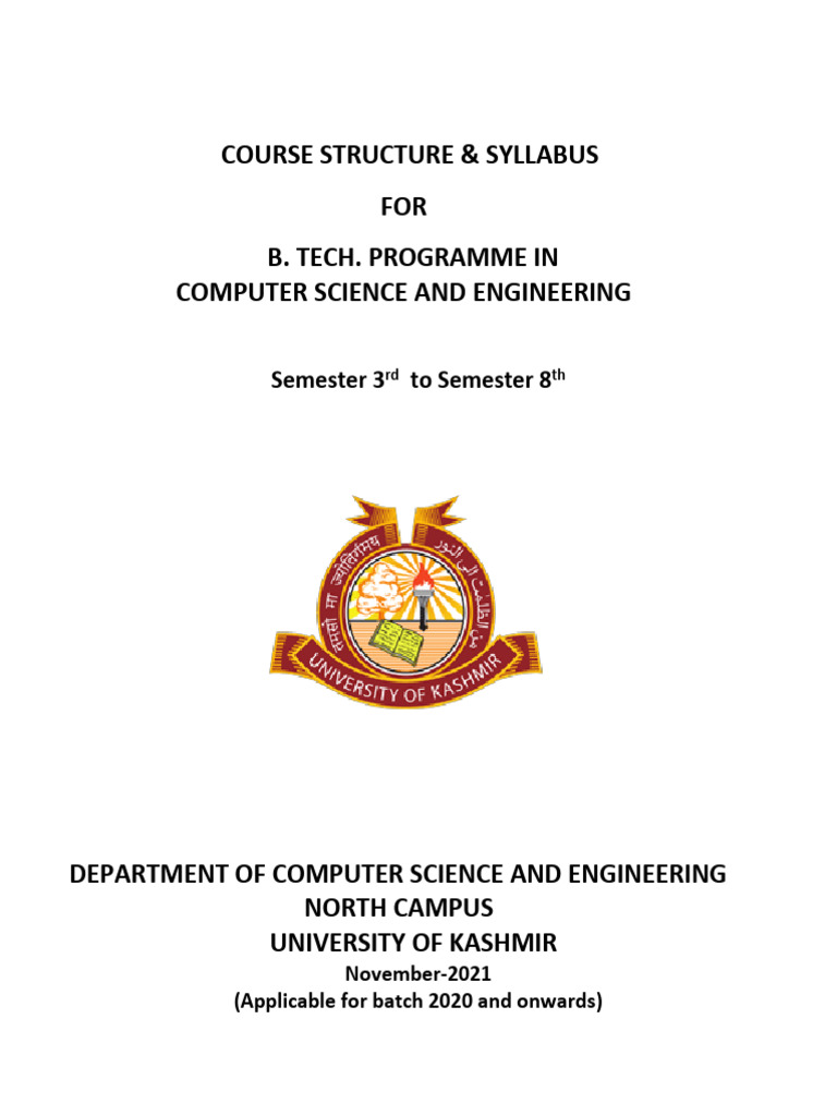 B.Tech CSE Syllabus Overview | PDF | Databases | Class (Computer Programming)