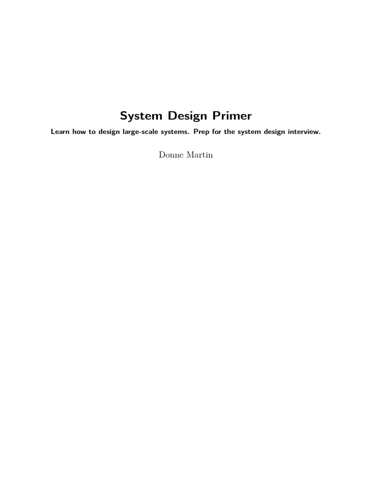 System Design Primer | PDF | Cache (Computing) | Replication (Computing) System Design Primer | PDF | Cache (Computing) | Replication (Computing)