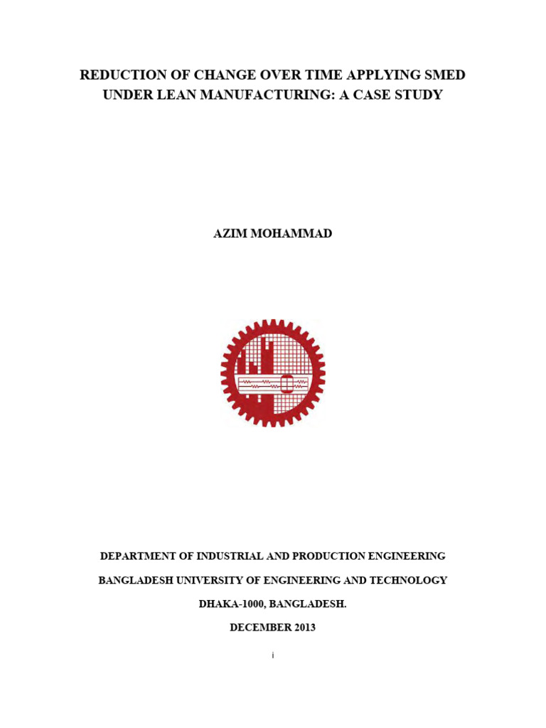 Full Thesis | PDF | Lean Manufacturing | Secondary Sector Of The Economy