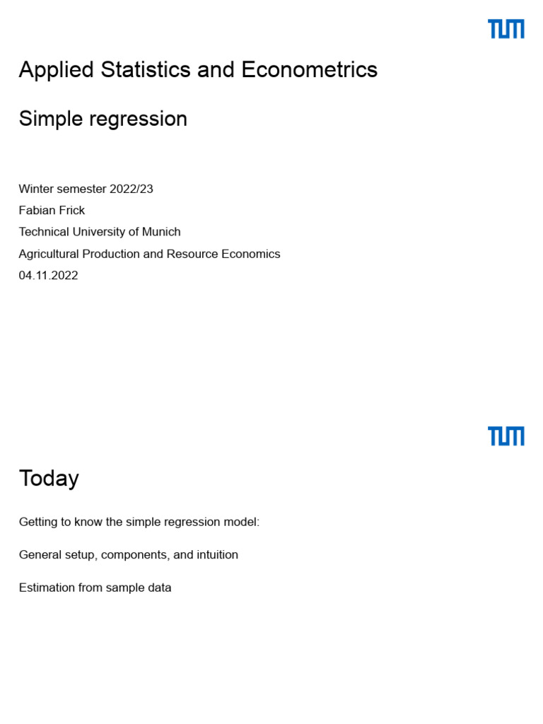 Simple Linear Regression | PDF | Ordinary Least Squares | Errors And ... Simple Linear Regression | PDF | Ordinary Least Squares | Errors And ...