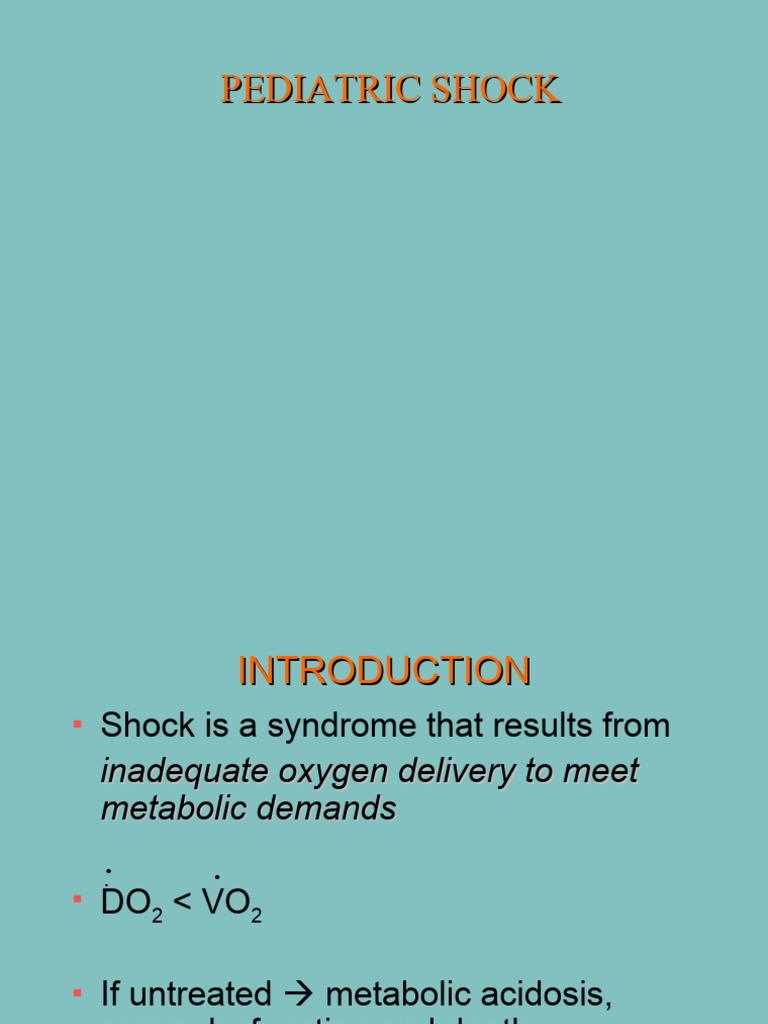 Pediatric Shock States | PDF | Medical Specialties | Clinical Medicine