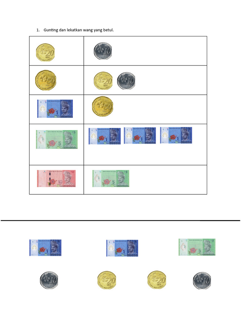 Latihan Tukar Wang | PDF