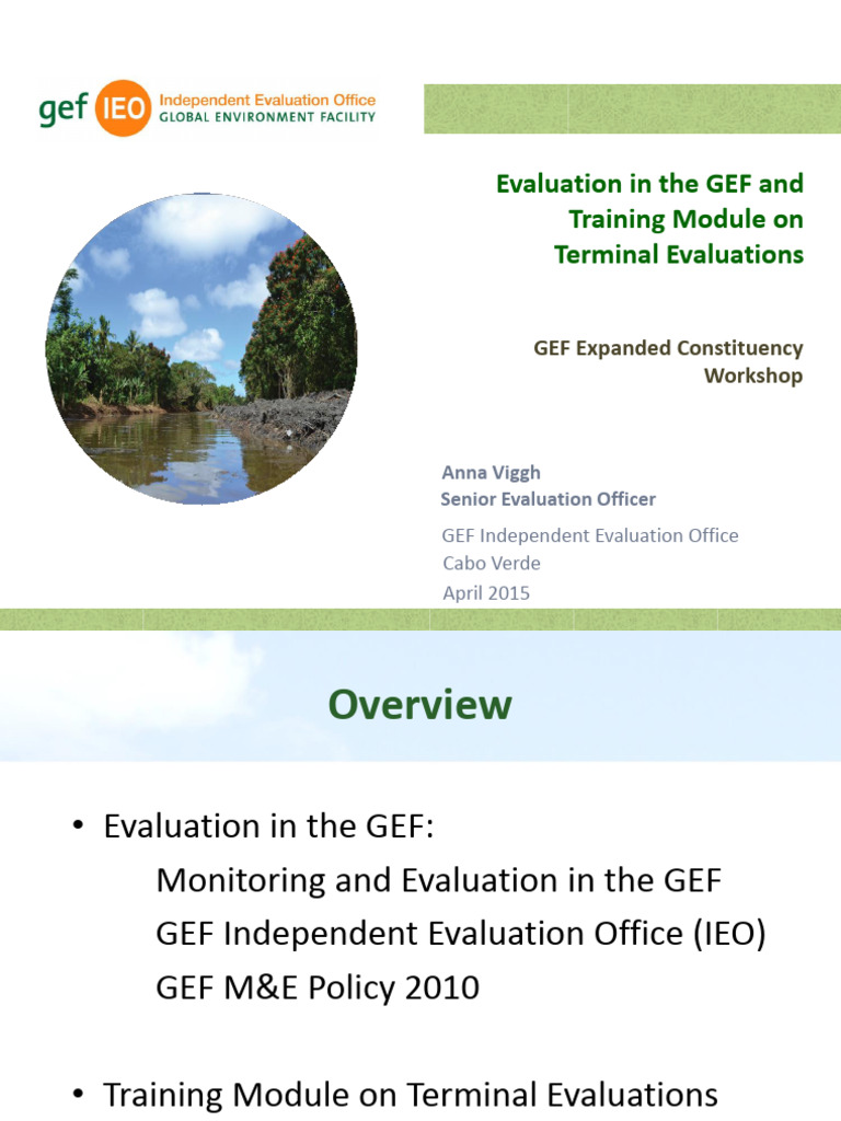 GEF Terminal Evaluation Training Module | PDF | Evaluation | Global Environment Facility