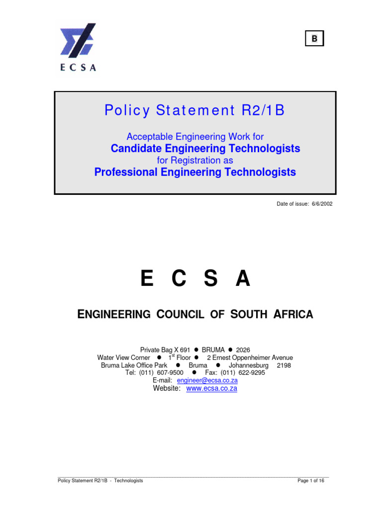 2B Technologists PolicyStatementR2 1B | PDF | Engineering | Mentorship