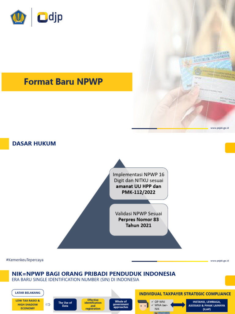 Bahan NPWP 16 Digit Untuk ILAP Baru | PDF