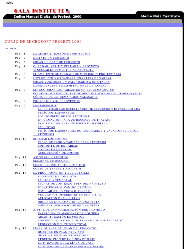 Curso Project 2000 | PDF