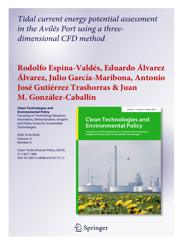 Tidal Current Energy Potential Assessment - 3D | PDF | Fluid Dynamics ...