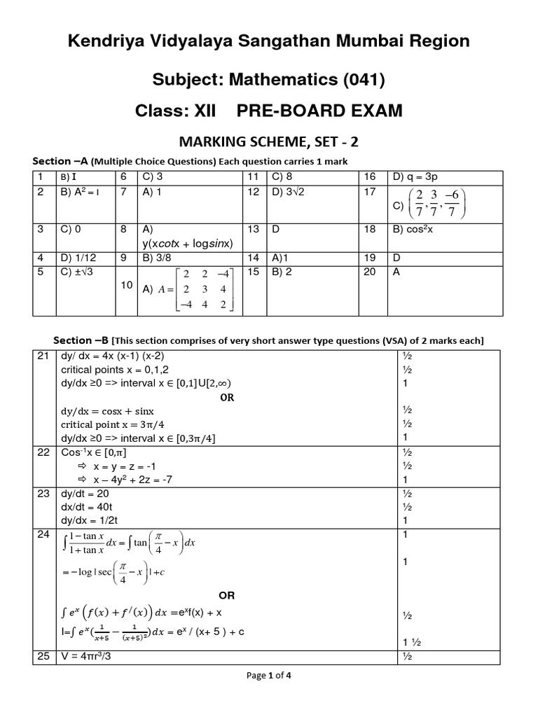MS 12 Math PB 2023-24 Set 2 | PDF | Mathematical Concepts | Applied Mathematics