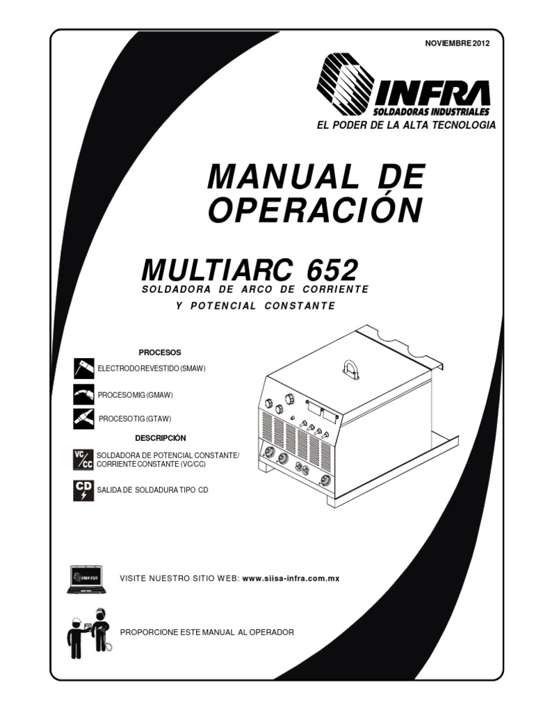Manual Multiarc 652 | PDF | Soldadura | Construcción