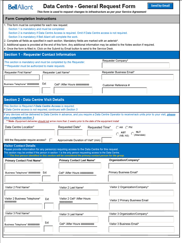 Datacentre Requestform Itsd | PDF | Data Center | Server (Computing)