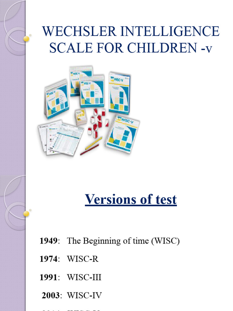 WISC-V | PDF | Wechsler Adult Intelligence Scale | Mental Processes