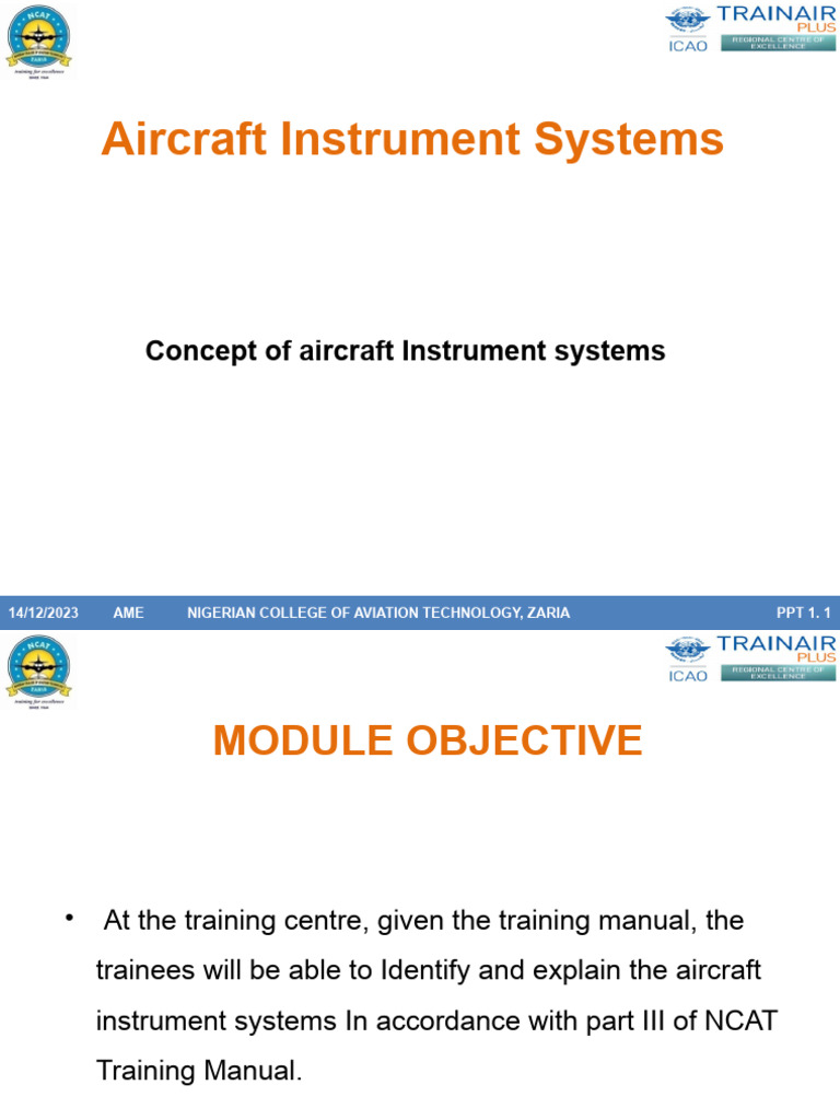 Aircraft Instrument System Ppt. One | PDF | Gyroscope | Airspeed