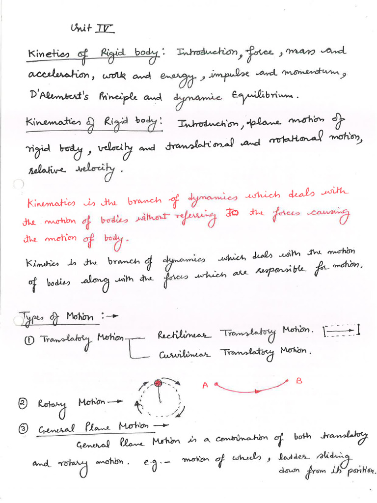 Unit-4 Notes Engineering Mechanics... | PDF