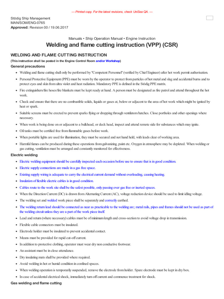 Welding and Cutting Instruction | PDF | Construction | Welding